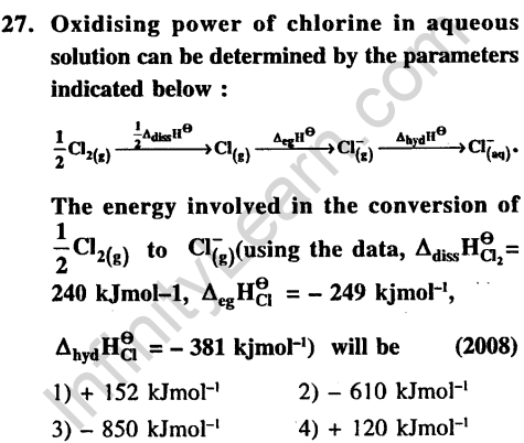 JEE Main Previous Year Papers Questions With Solutions Chemistry