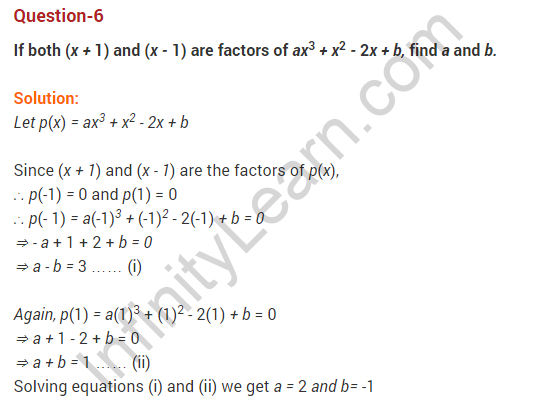 (Polynomials Class 9 Extra Questions) Notes Maths Chapter 2