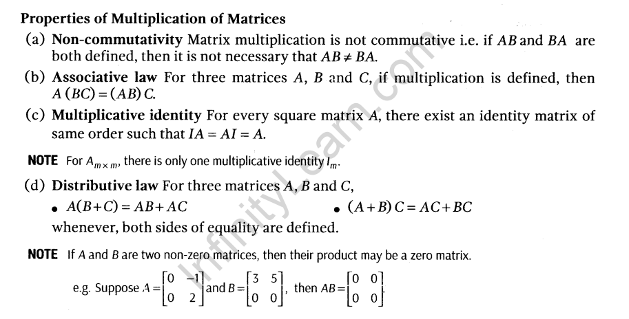Important Questions for Class 12 Maths Chapter 3 - Matrices