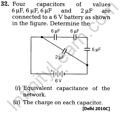 Important Questions for CBSE Class 12 Physics Capacitance