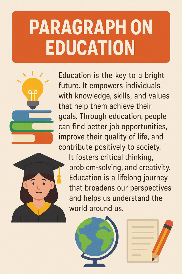 Paragraph on Education - Long and Short Paragraphs