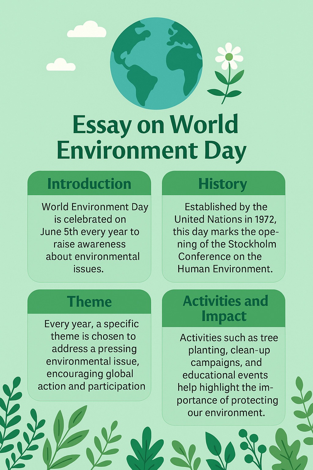 Essay on World Environment Day for Students and Children