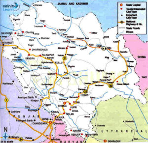Himachal Pradesh Map, State, Districts Information and Facts