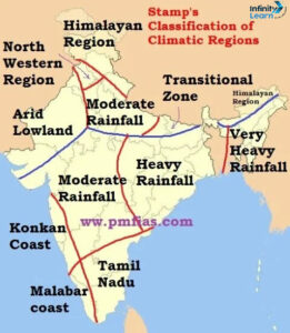 Climate Map of India: Types, Zones and Factors Affecting Climate of India