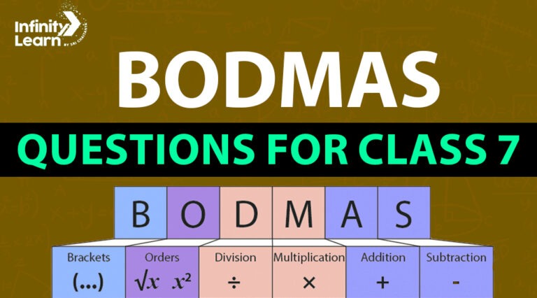 BODMAS Questions for Class 7 with Answers – Practice Worksheets