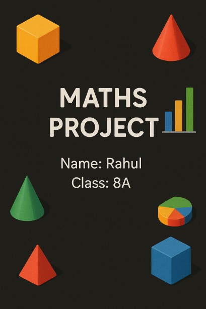 Maths Project Front Page Design Ideas for School
