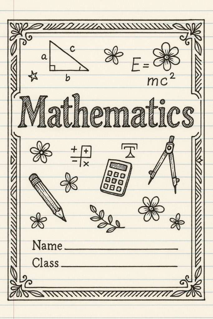 Maths Project Front Page Design Ideas for School