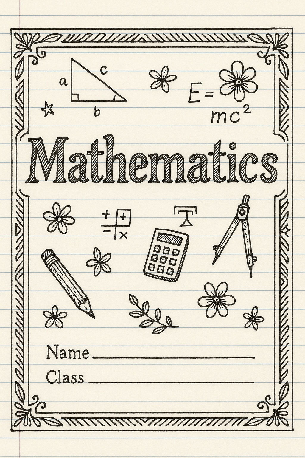 Maths Project Front Page Design Ideas for School
