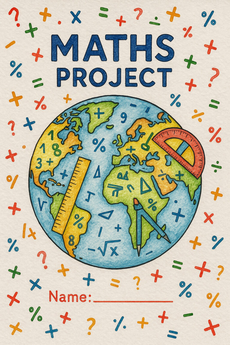 Maths Project Front Page Design Ideas for School