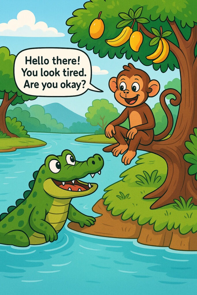 The Monkey and The Crocodile - Panchatantra Story for Kids